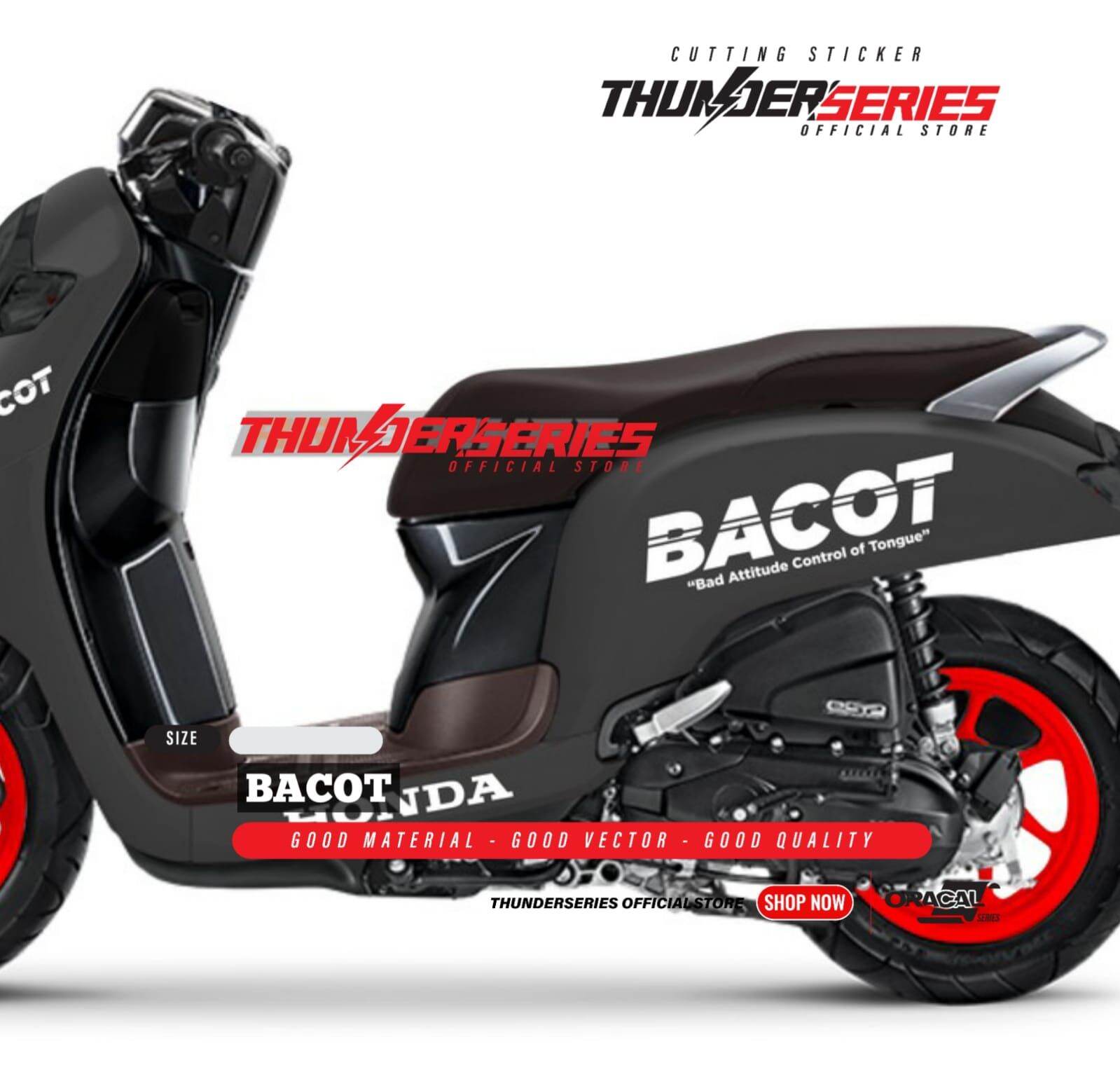 Stiker Motor Bacot Logo | Cutting Sticker Bacot | Lazada Indonesia