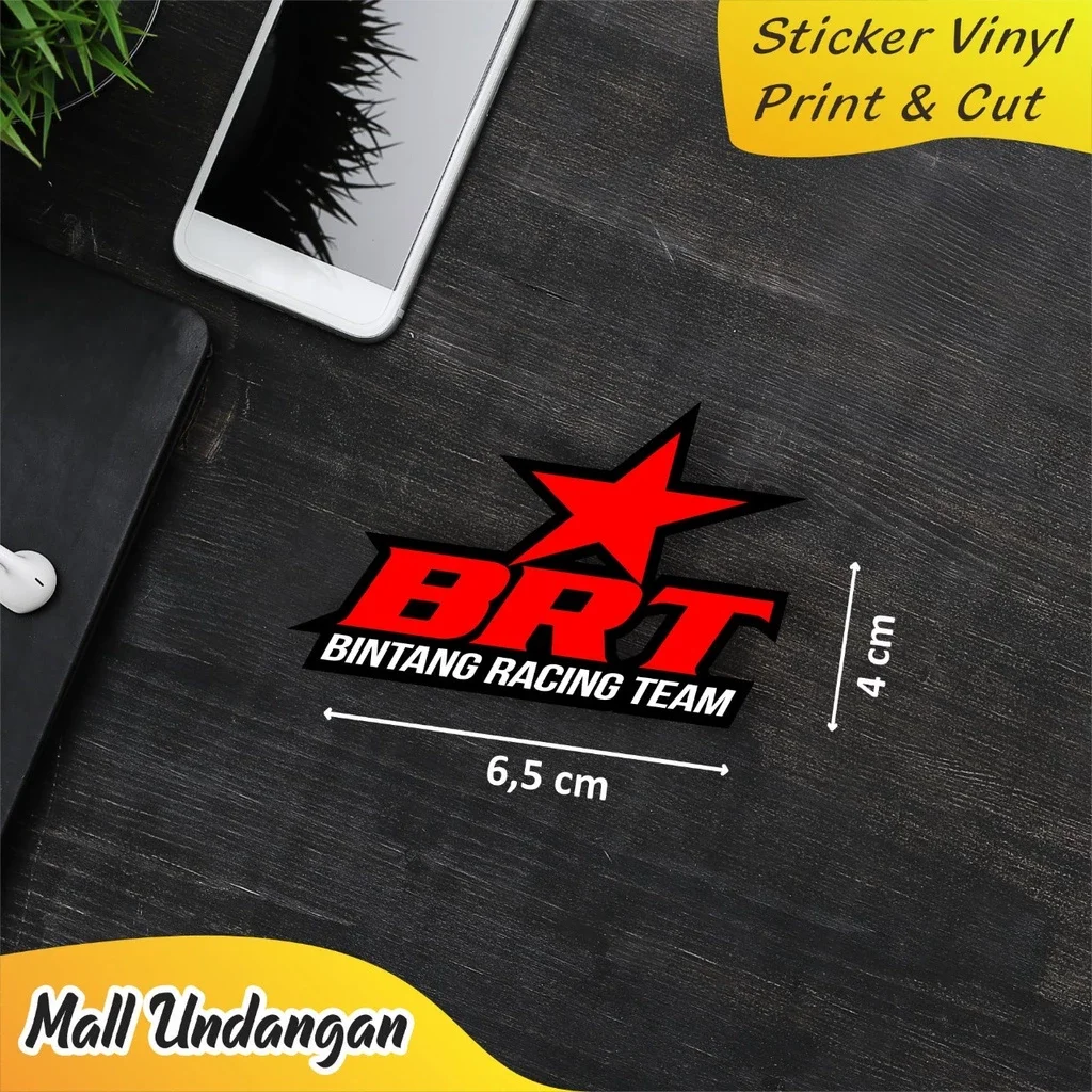 stiker BRT bintang racing, model stiker printting, seperti di gambar ...