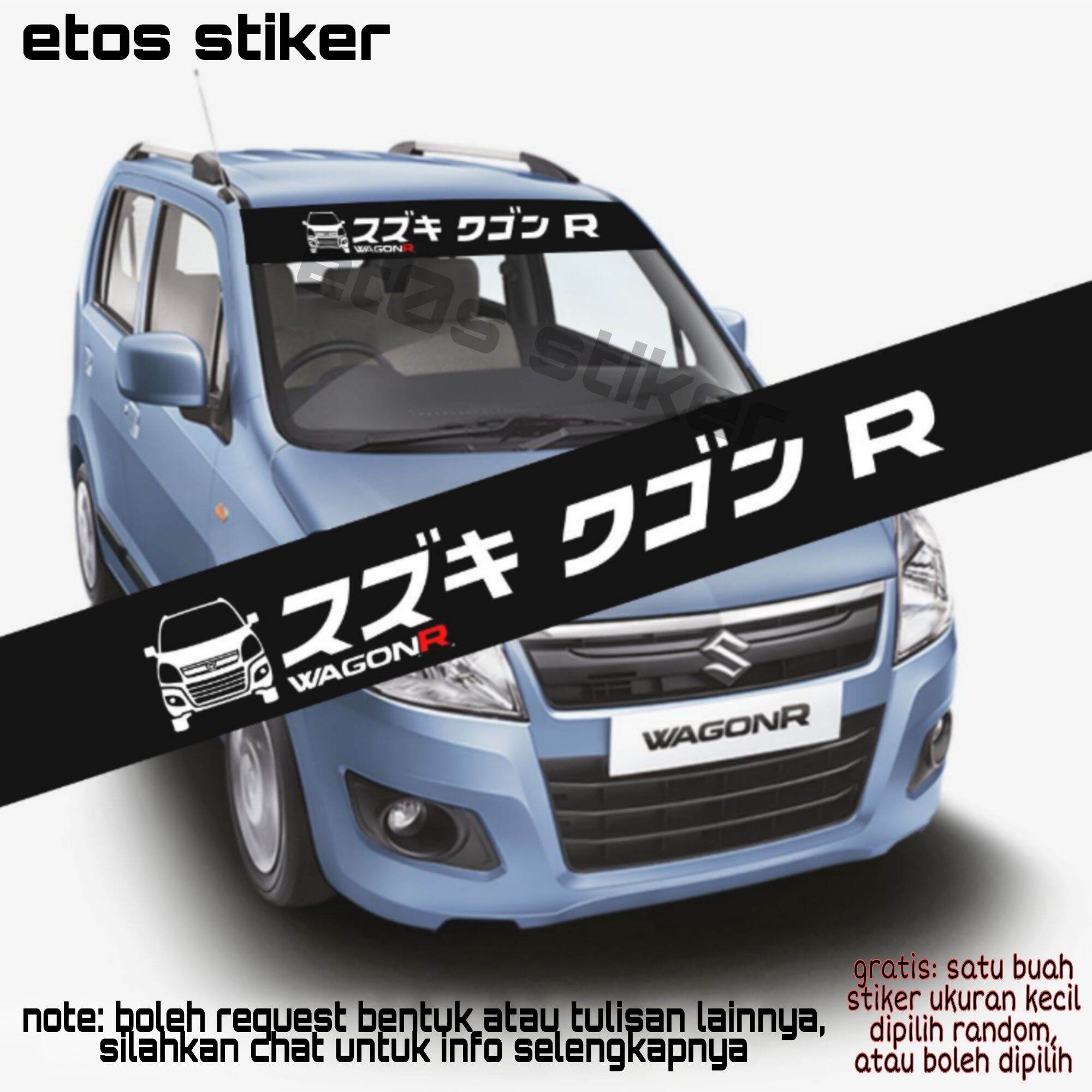 Stiker mobil wagon r cutting sticker sticker mobil kaca depan stiker ...
