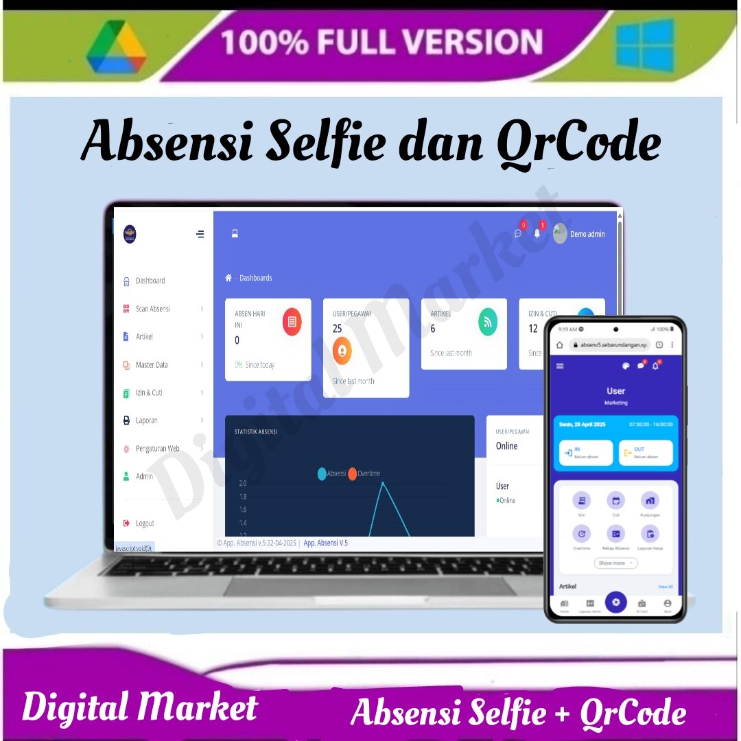 Aplikasi Source Code Absensi Foto V 5.2 Dengan Lokasi dan Radius ...