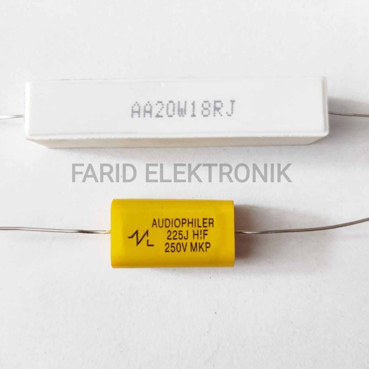 Paket Tahanan pengaman Tweeter 1 Set Capasitor Audiophiler Dan Resistor ...