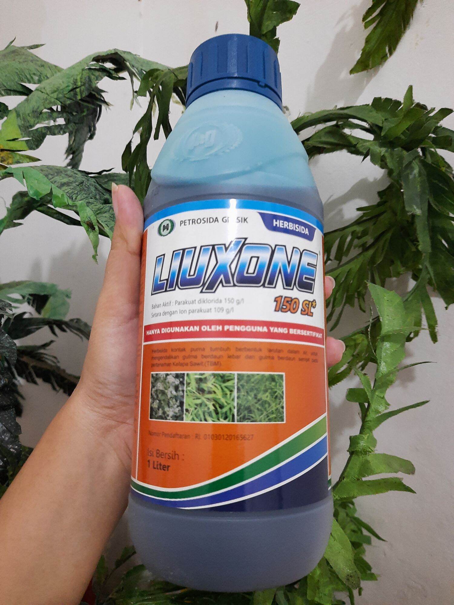 OBAT RUMPUT LIUXONE 150 SL Kemasan 1 Liter, HERBISIDA KONTAK pembakar ...