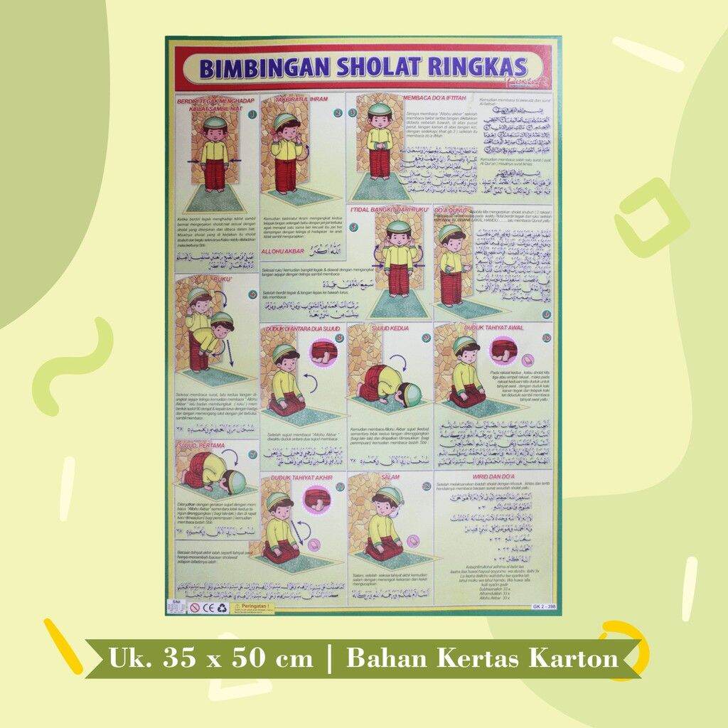 Poster Edukasi Anak / Alat Peraga Sekolah : Poster Bimbingan Shalat ...