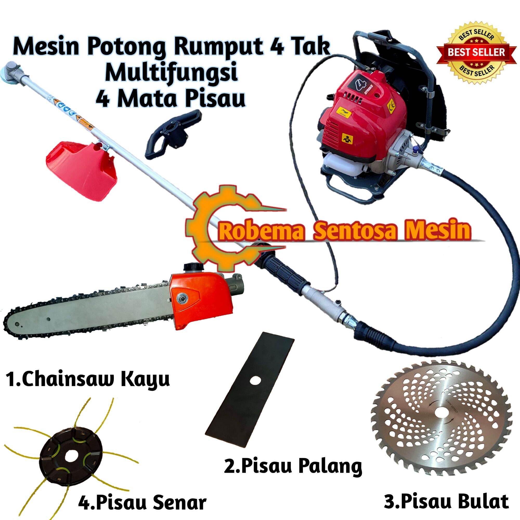 Mesin Potong Rumput 4 Tak Model HONDA 4 Jenis Mata Pisau Chainsaw ...