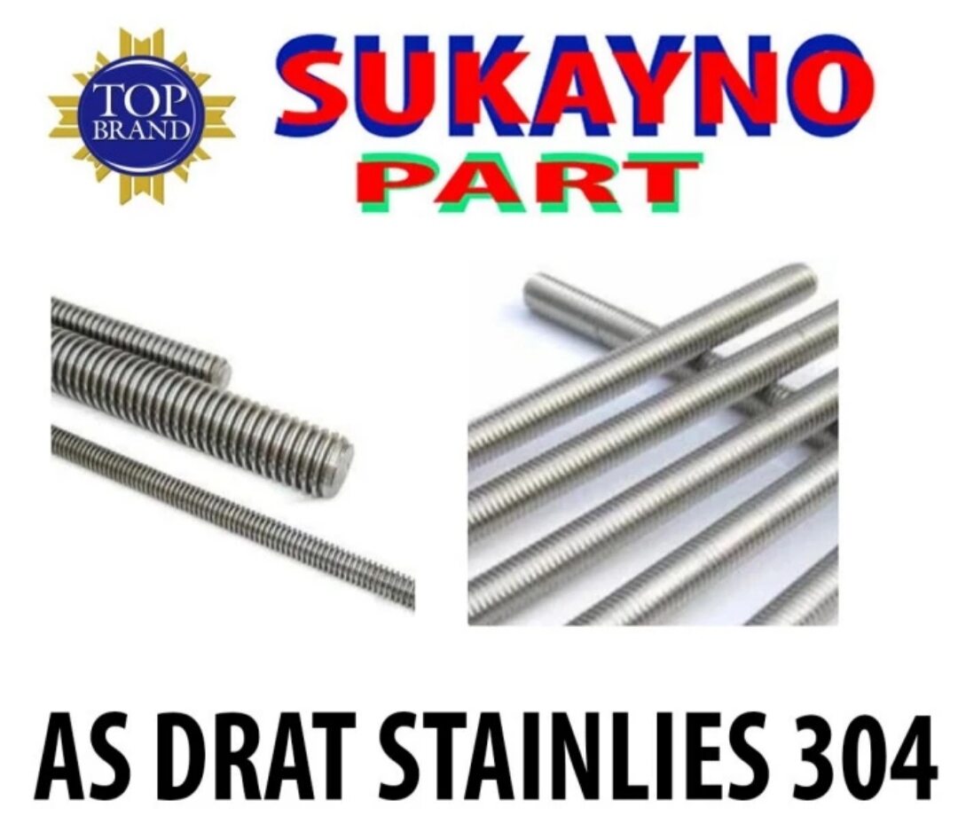 as drat/ long drat stainless 304 1 meter m12 | Lazada Indonesia