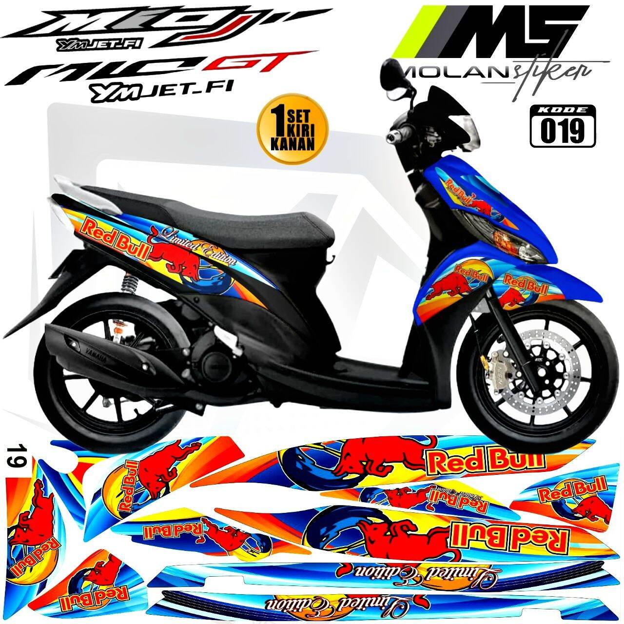 Decal Sticker Striping Variasi Mio J 115 & Mio GT 115 /Mio 115 i - Mio ...