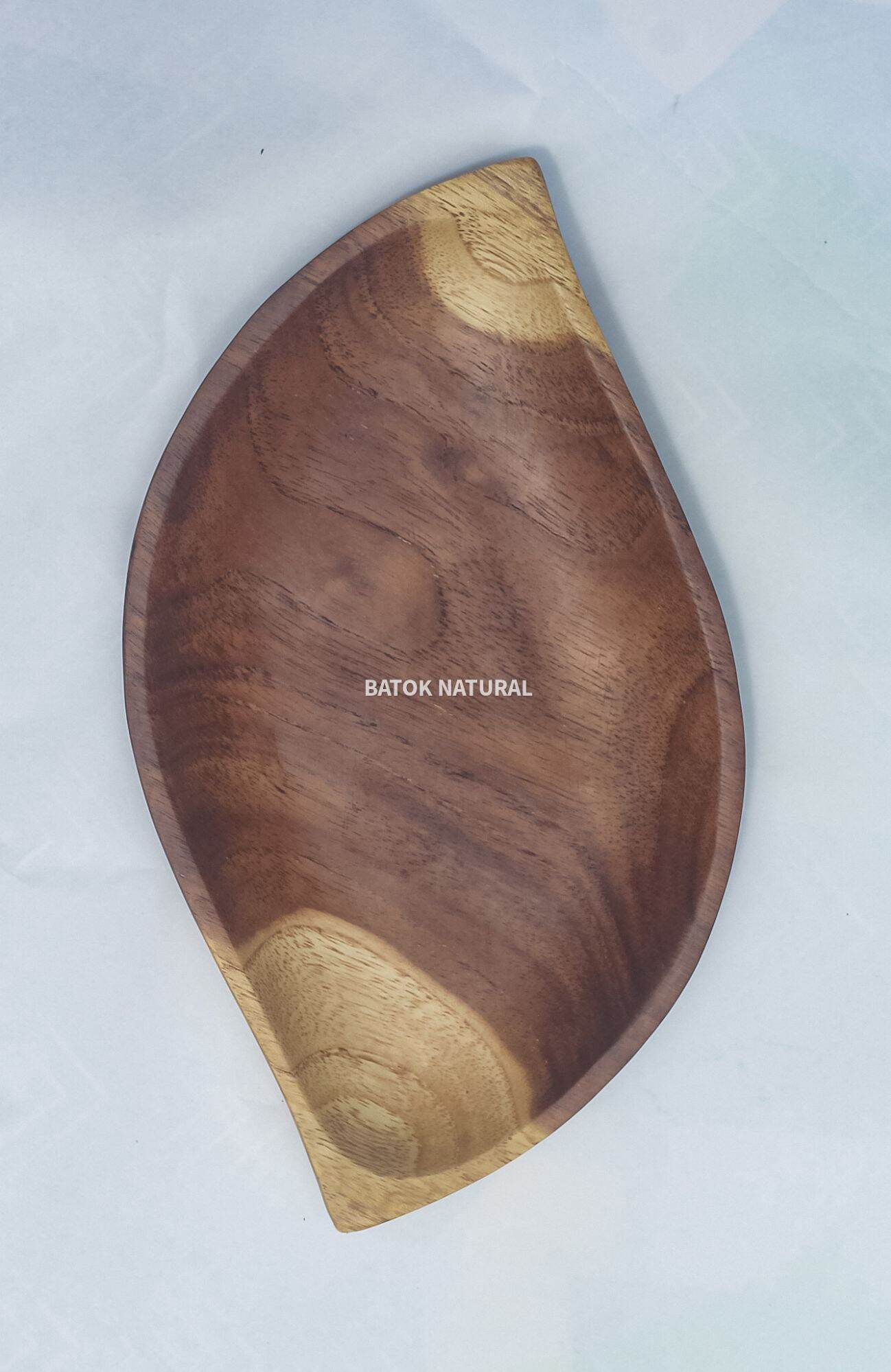 PIRING KAYU BENTUK DAUN KAYU MAHONI & KAYU JATI FOODGRADE AMAN ...