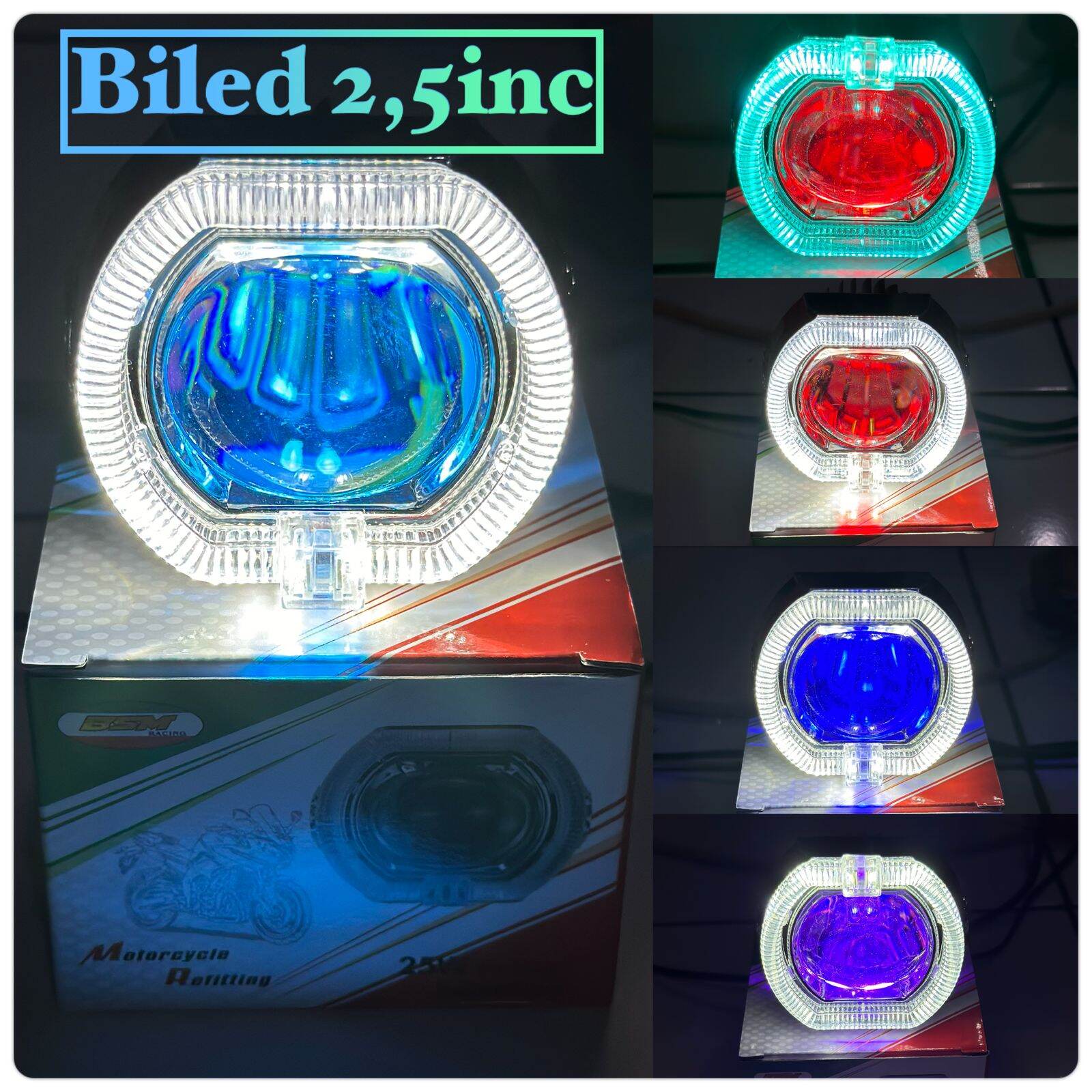 COD Lampu projie biled mini 2.5 hi low angel biled projektor mini super ...