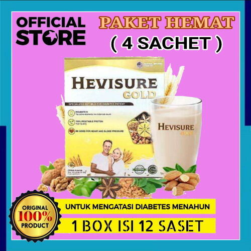 HEVISURE GOLD OBAT KENCING MANIS 4 SACHET - HEVISURE GOLD OBAT DIABETES ...