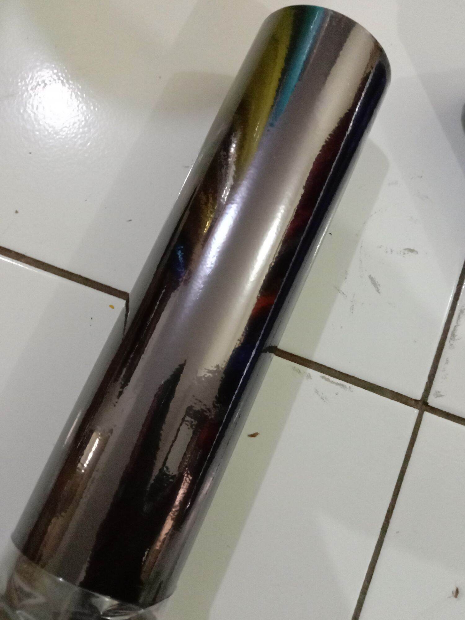 sticker skotlet scotlite warna chrome hitam mirror | Lazada Indonesia