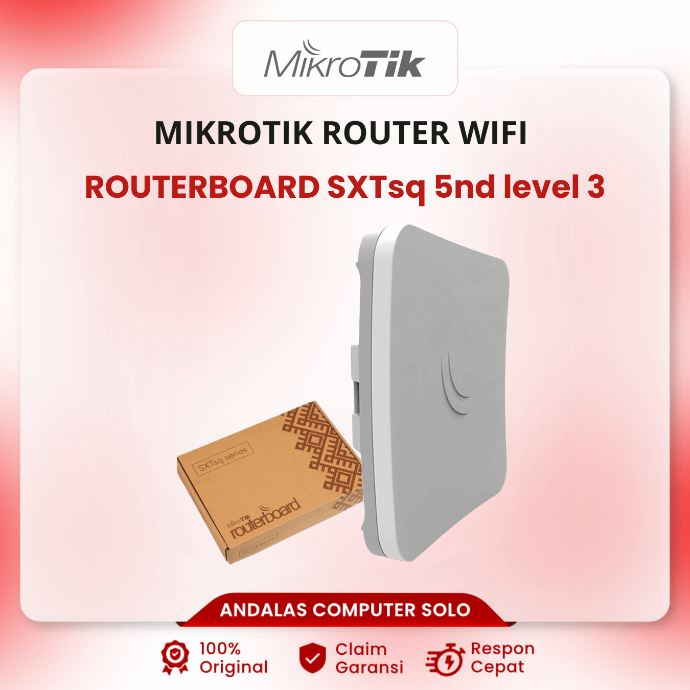 MIKROTIK ROUTER WIFI ROUTERBOARD SXTsq 5nd level 3 | Lazada Indonesia