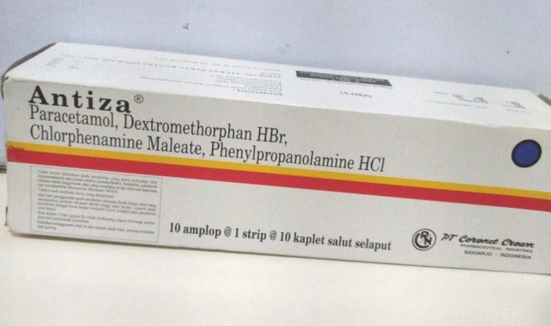 ANTIZA TABLET OBAT DEMAM BATUK PILEK PER STRIP ISI 10 TAB | Lazada ...