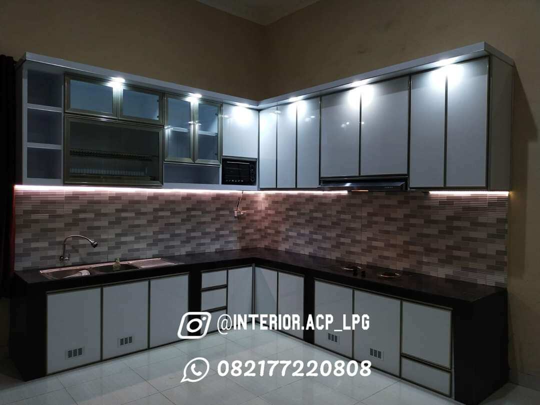 kitchen set frameless ACP aluminium composite panel | Lazada Indonesia
