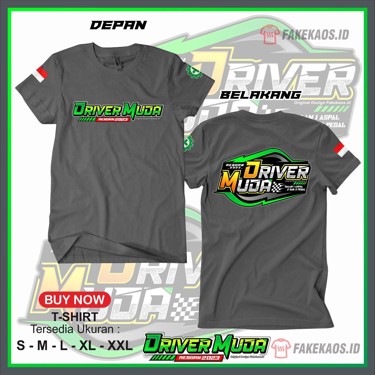 Kaos DRIVER MUDA NEW DESIGN reborn 2023 | Lazada Indonesia