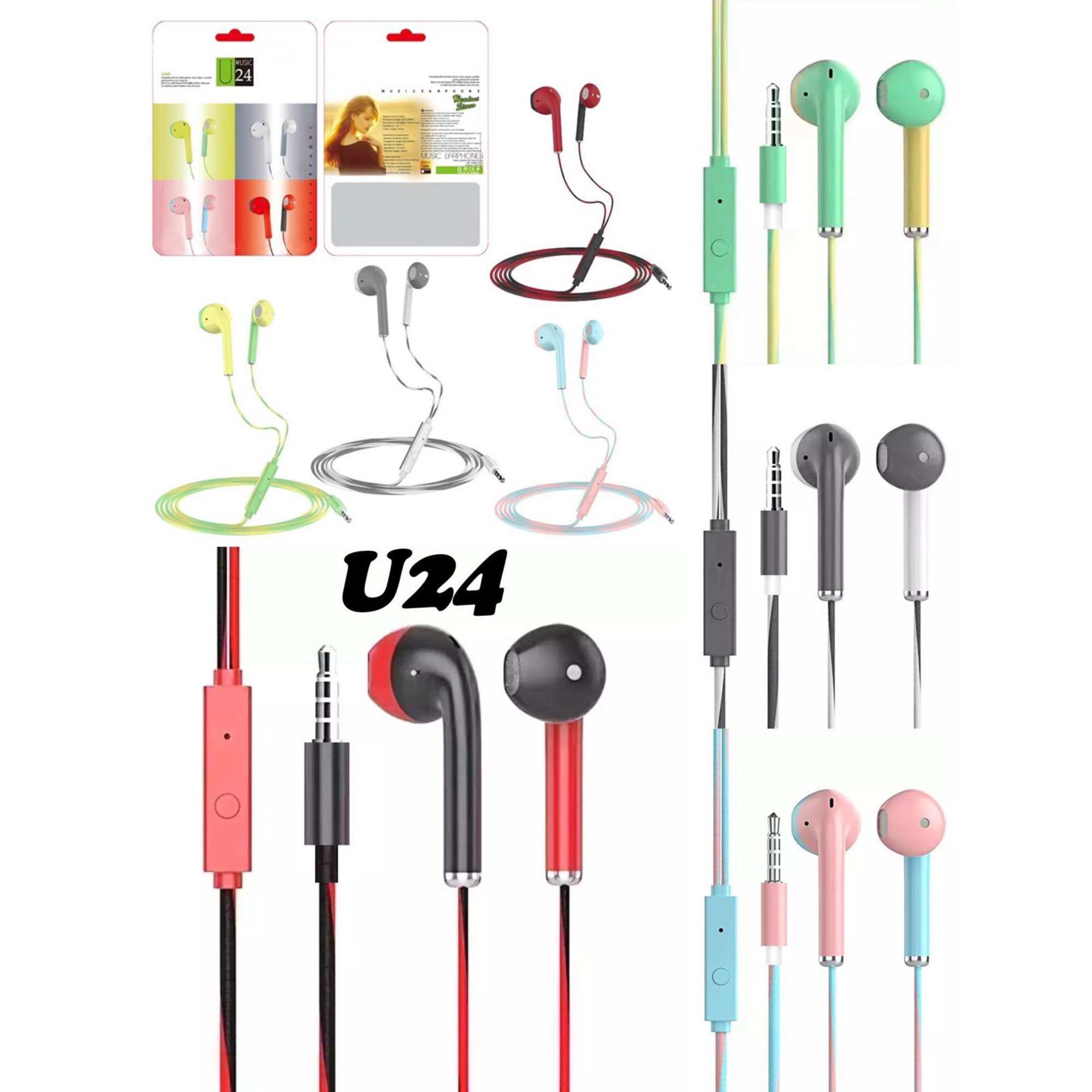 HANDSFREE U24 MACARON 2 TON / EARPHONE MACAROON GLOSSY COLOUR HIFI ...