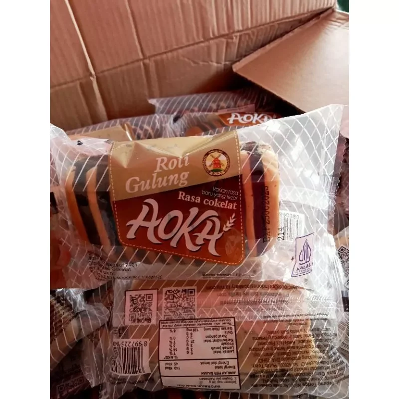 Roti Aoka Gulung rasa Coklat 60gr x 10pc | Lazada Indonesia