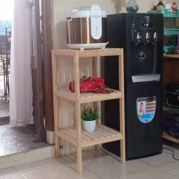 rak kayu 3 susun serbaguna | Lazada Indonesia