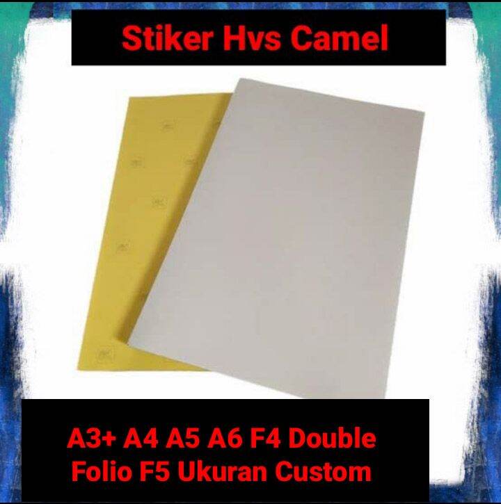 Stiker Hvs Camel A3+ A4 A5 A6 F4 Double Folio F5 ukuran Custom | Lazada ...
