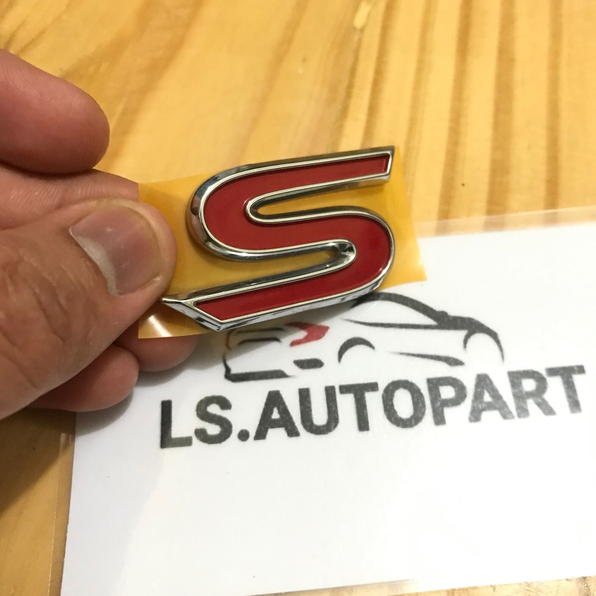 Emblem logo type S merah Original universal | Lazada Indonesia