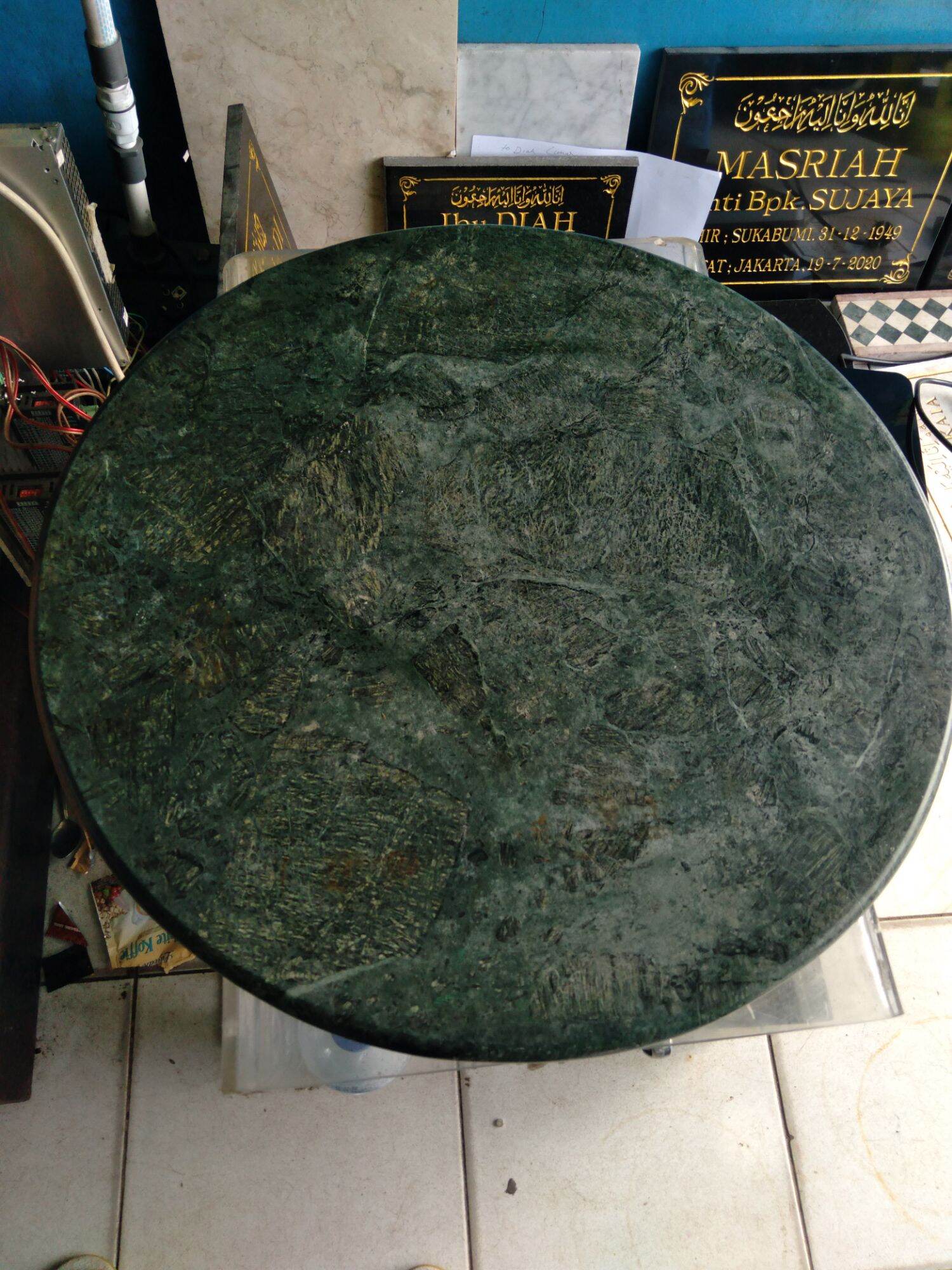 meja marmer diameter 60cm tebal1.8 | Lazada Indonesia