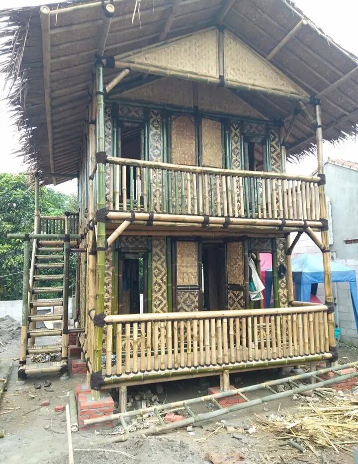 RUMAH BAMBU 2 TINGKATT UKURAN 4X6 M | Lazada Indonesia