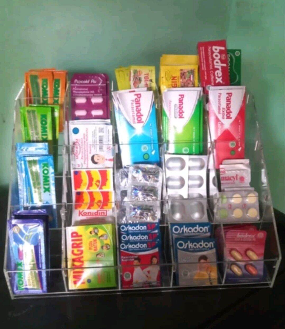 Acrylik Rak obat obatan bhn 3+2mm bening | Lazada Indonesia