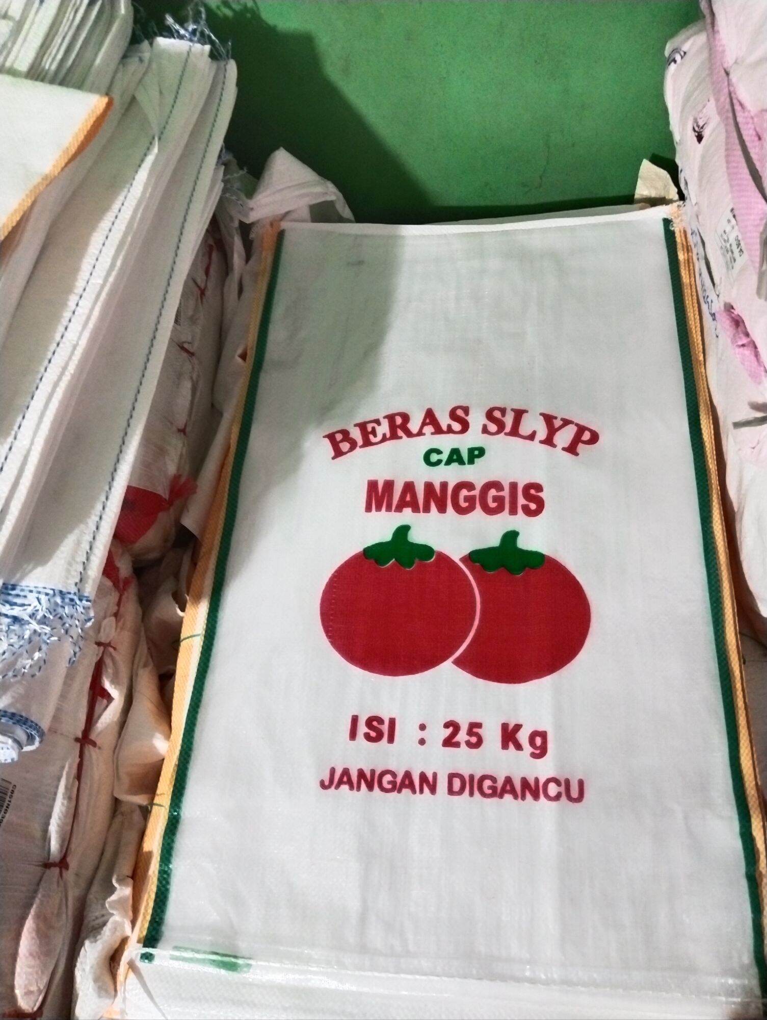 Karung Beras 25kg Cap Manggis isi 50 lembar / Sablon 2 Warna | Lazada ...