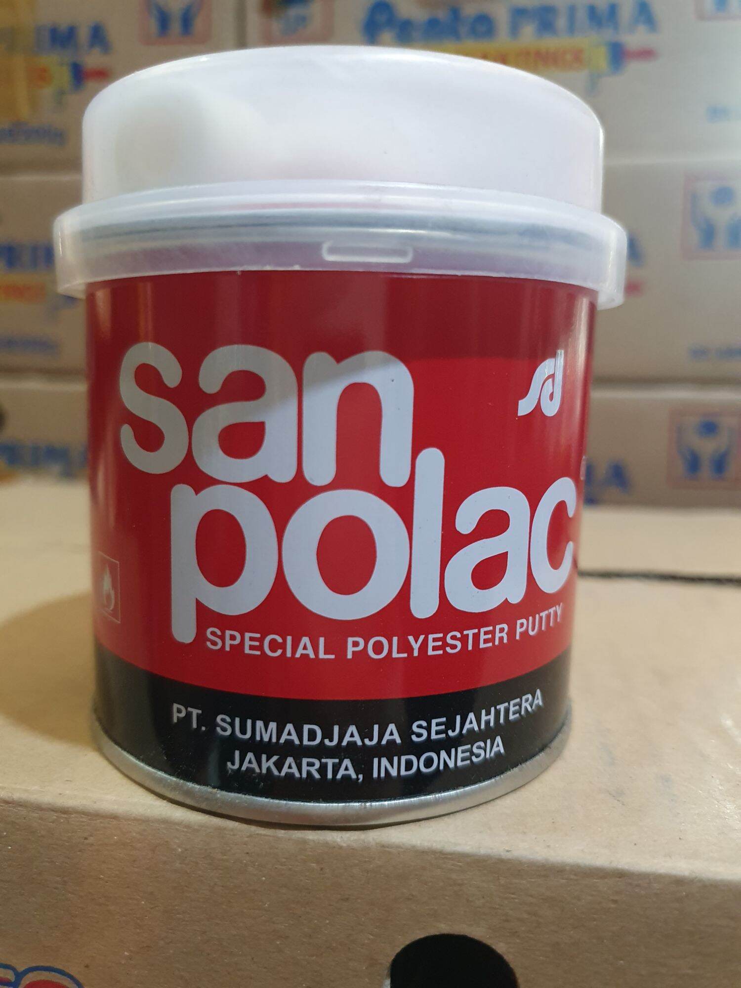 DEMPUL SAN POLAC POLYESTER PUTTY 250 GRAM sanpolak sanpolac dempul ...