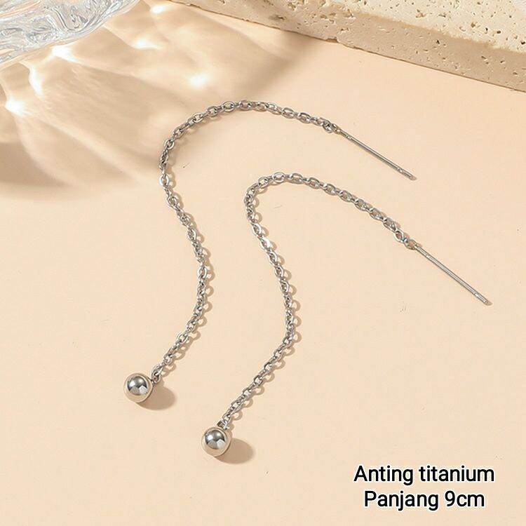 ANTING TITANIUM S6912 SABRINA BIJI LADA 5MM PANJANG 9CM CANTIK | Lazada Indonesia