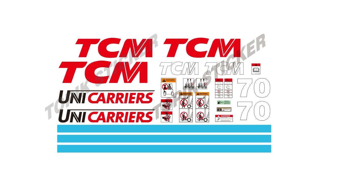 Stiker Forklift TCM 70/7ton, Stiker Alat Berat | Lazada Indonesia