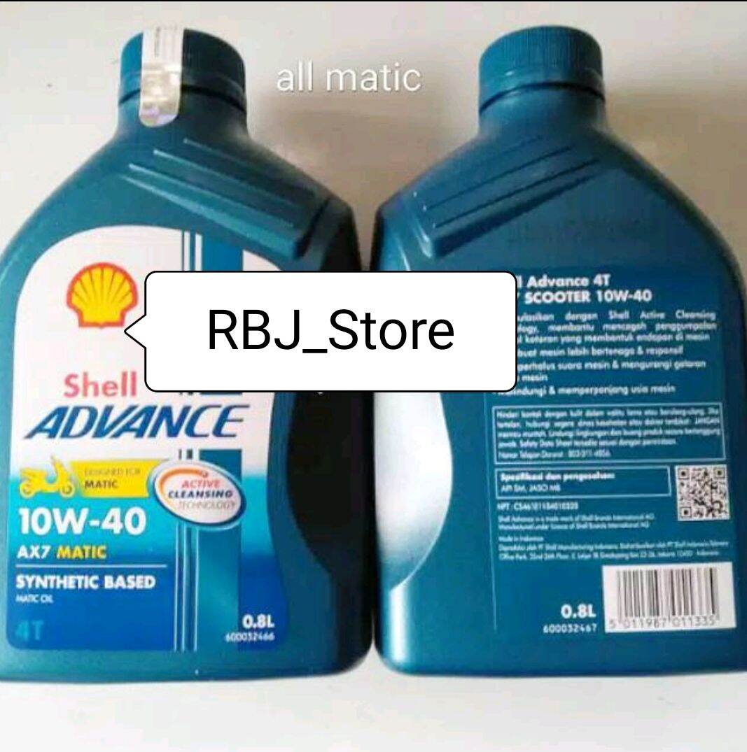 Oli shell advance matic ax7 0.8 lt for all matic | Lazada Indonesia