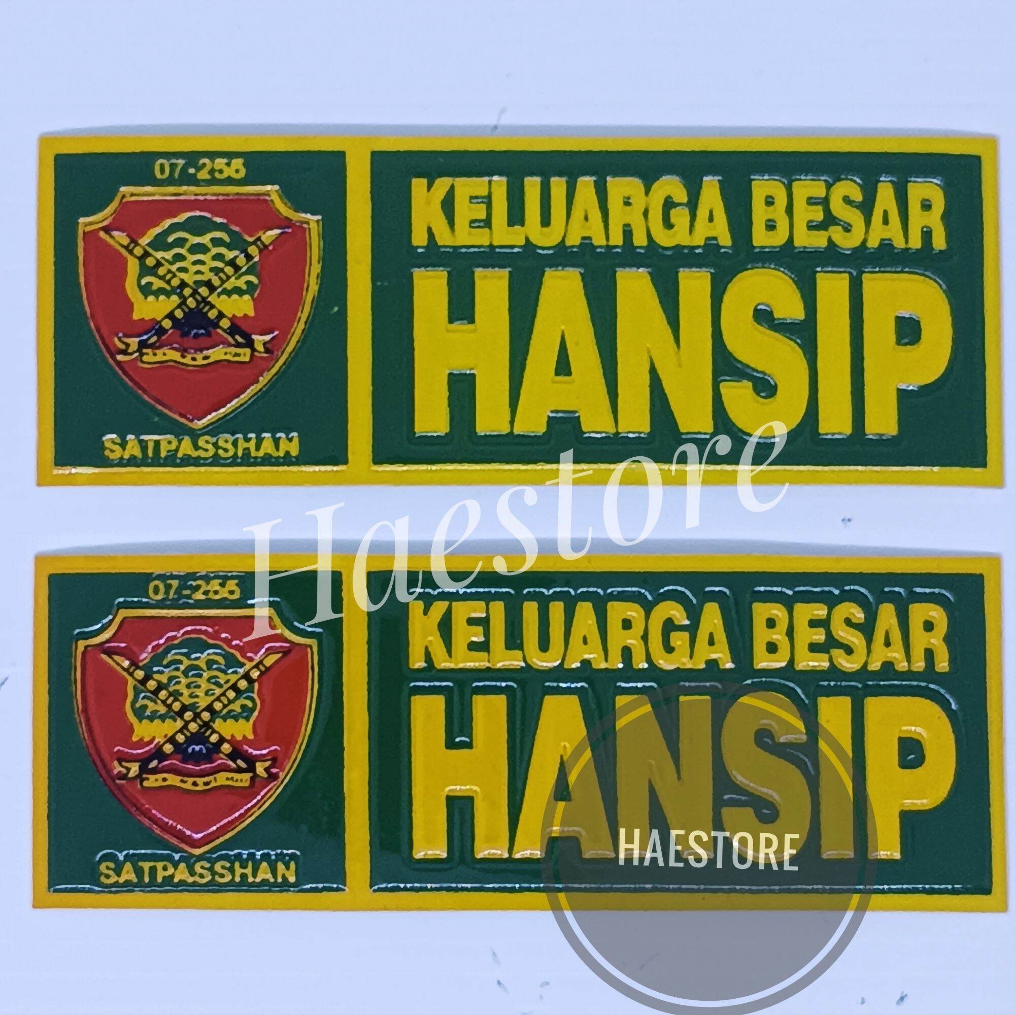 [ 2pcs ] Stiker Plat Nomor Embos Logo Hansip Sticker Nomor Kendaraan ...