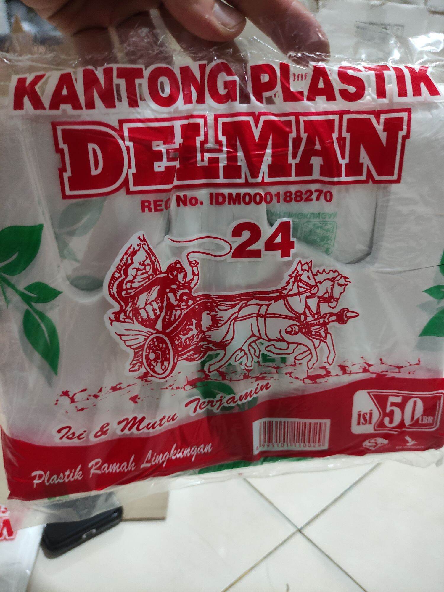 Kantong Plastik Delman Uk 24 Putih susu / Plastik Delman Ramah ...