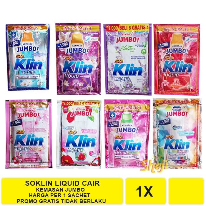 soklin liquid 43ml 1000an,1renteng14 sachet | Lazada Indonesia