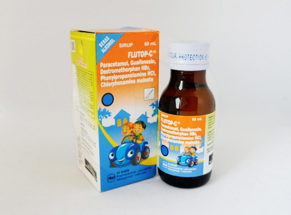 Flutop C syr 60 ml Obat batuk pilek anak sirup rasa Lemon | Lazada ...