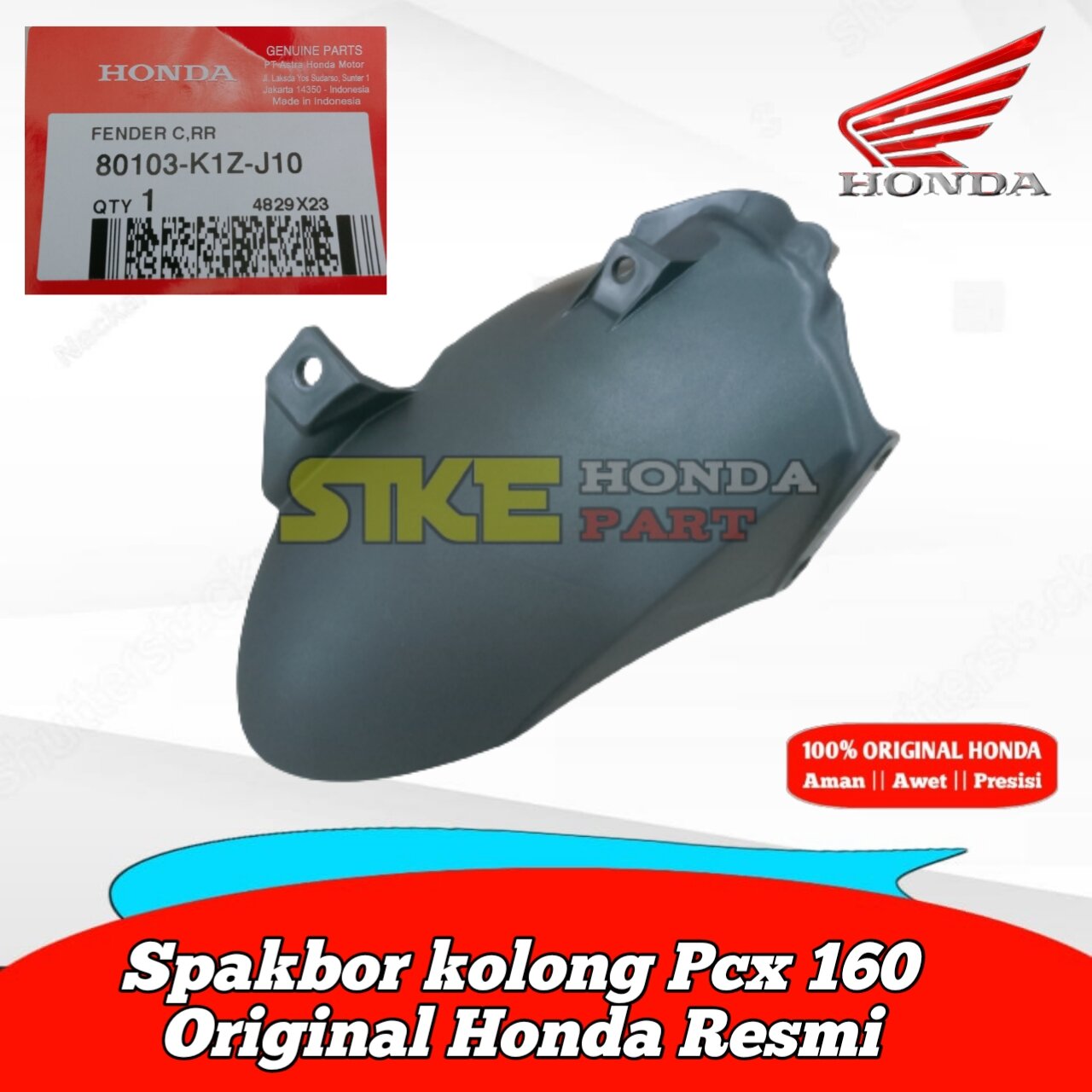 80103-K1Z-J10 Fender C RR Spakbor Kolong Pcx 160 Original Honda Resmi ...