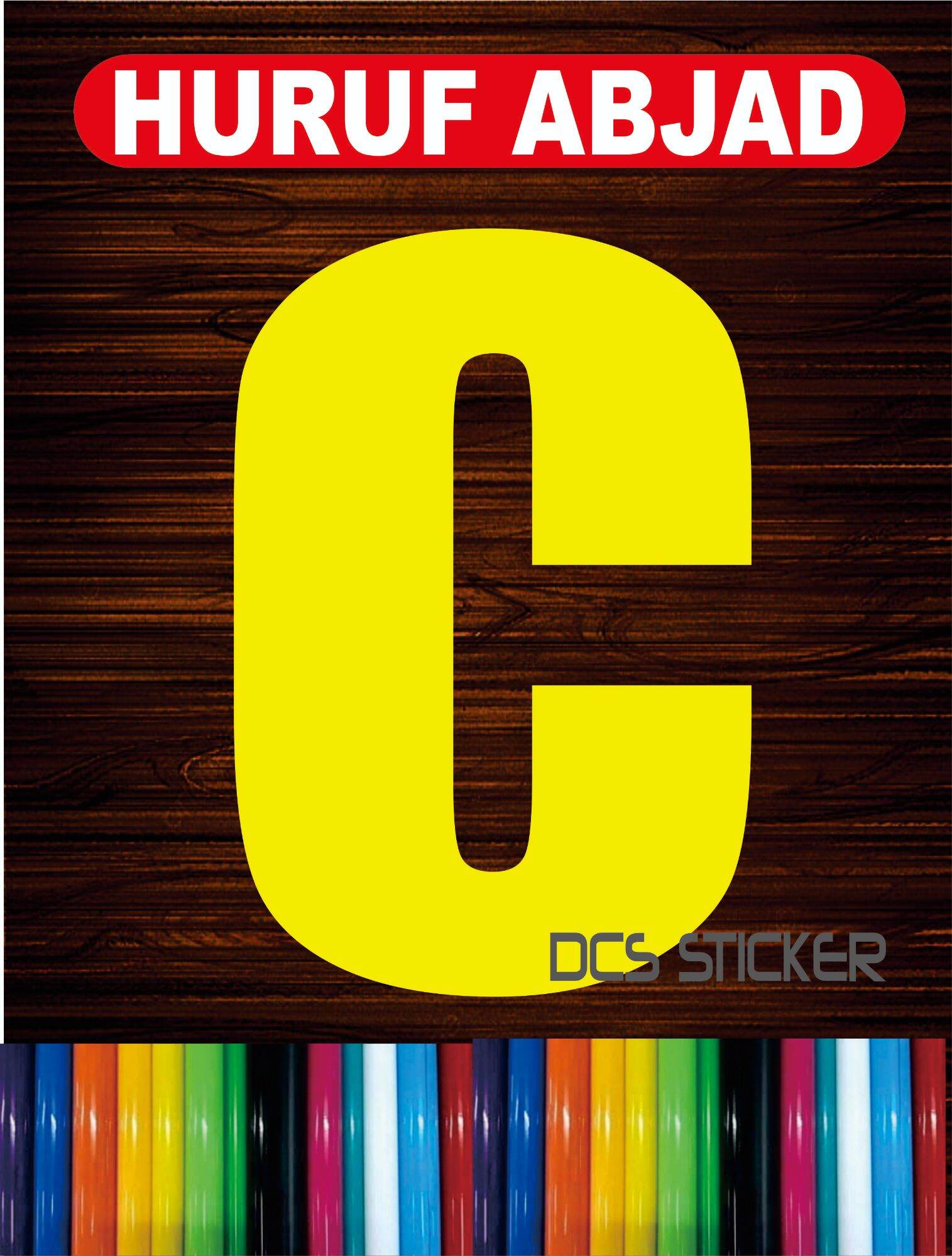 CUTTING STICKER HURUF HURUF ABJAD DAN NOMOR, STICKER TEMPELAN UNTUK ...