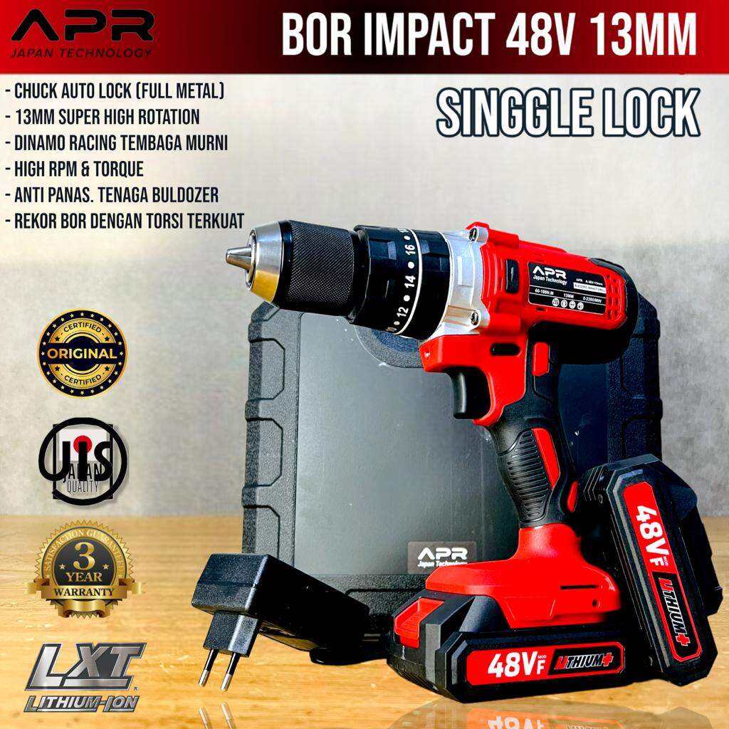 APR BOR 48V 13MM MERAH IMPACT DRILL BOR 48 VOLT | Lazada Indonesia