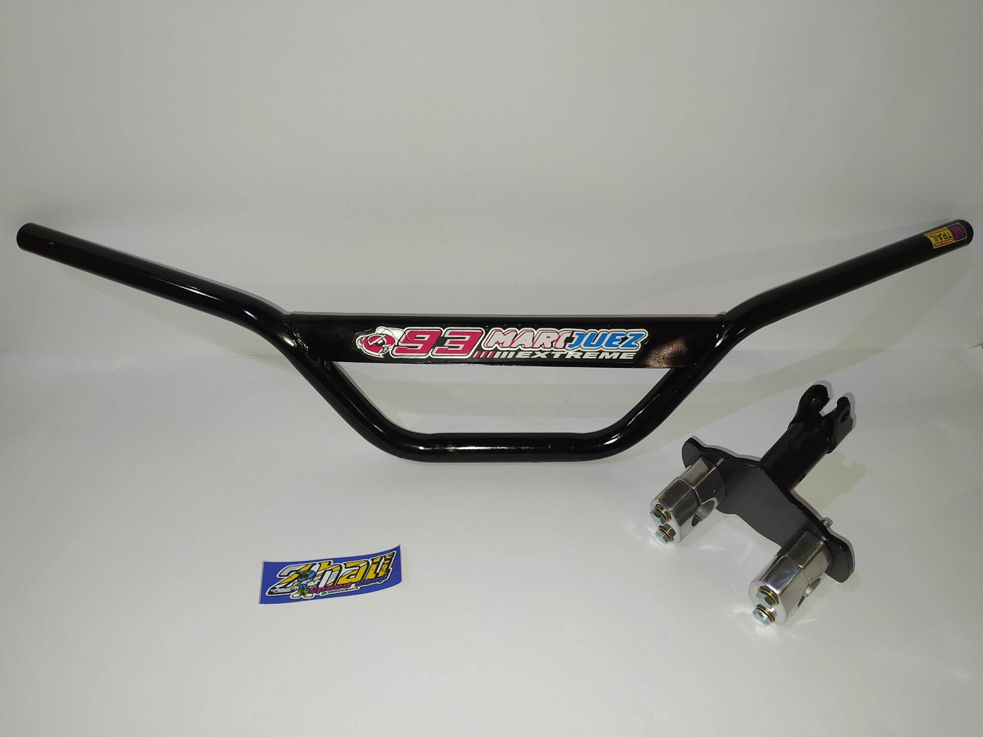 Stang trail plat hitam plus adaptor stang yamaha universal | Lazada ...