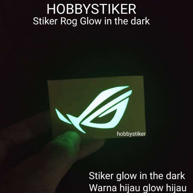 Stiker logo Asus ROG glow in the dark untuk handphone notebook pc ...