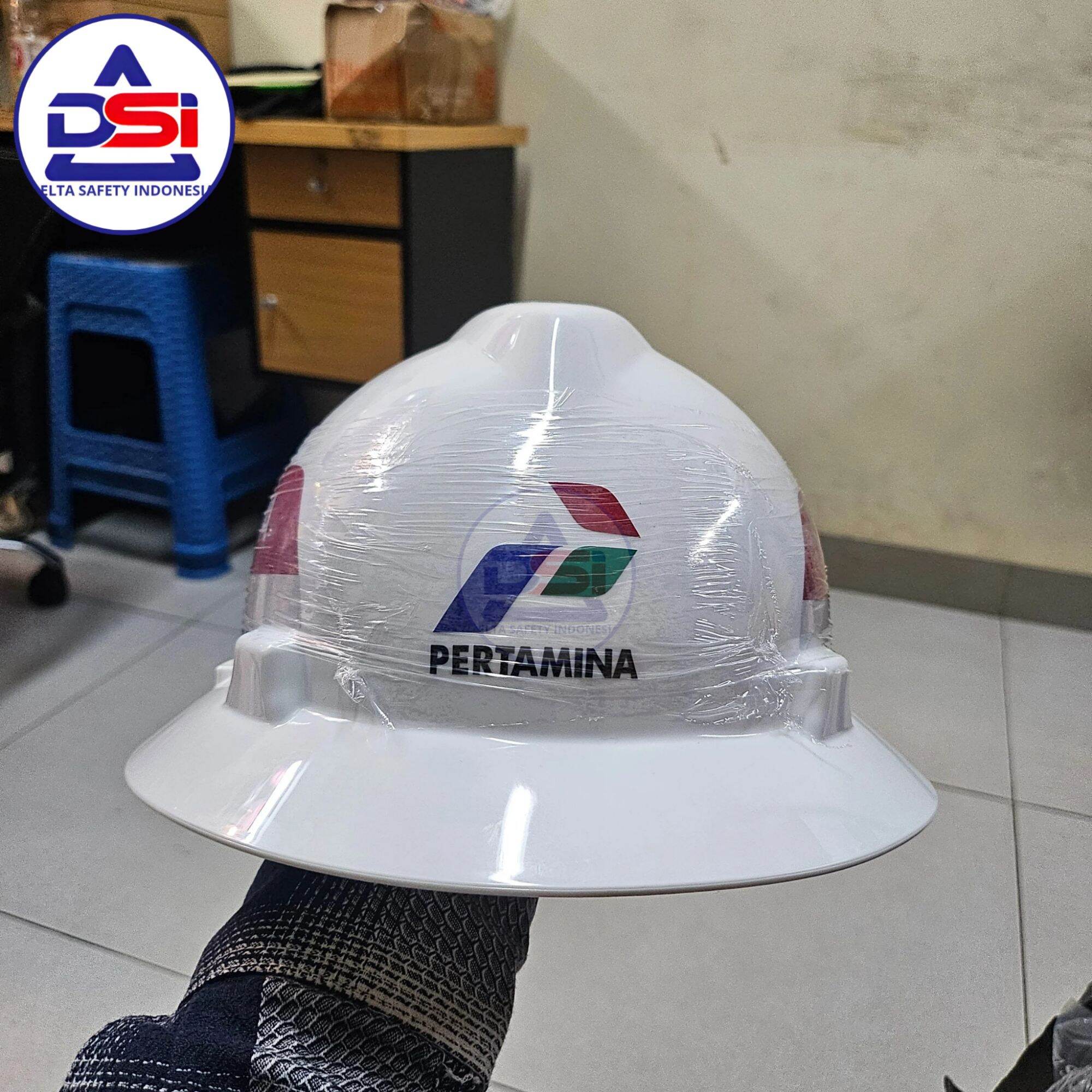 Helm Safety MSA Full Brim Original Fastrack Logo Pertamina - Safety ...