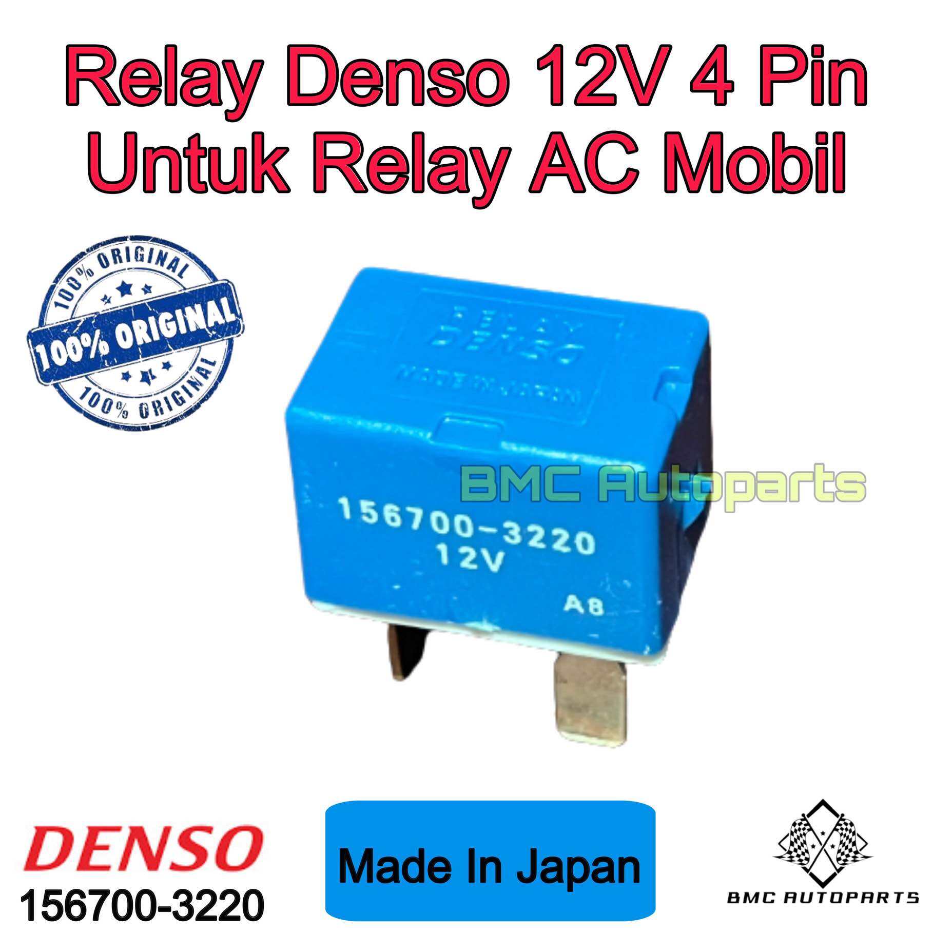 Relay DENSO 4 Pin / Kaki Komplit Socket Relay Mini Untuk AC Mobil 12 ...