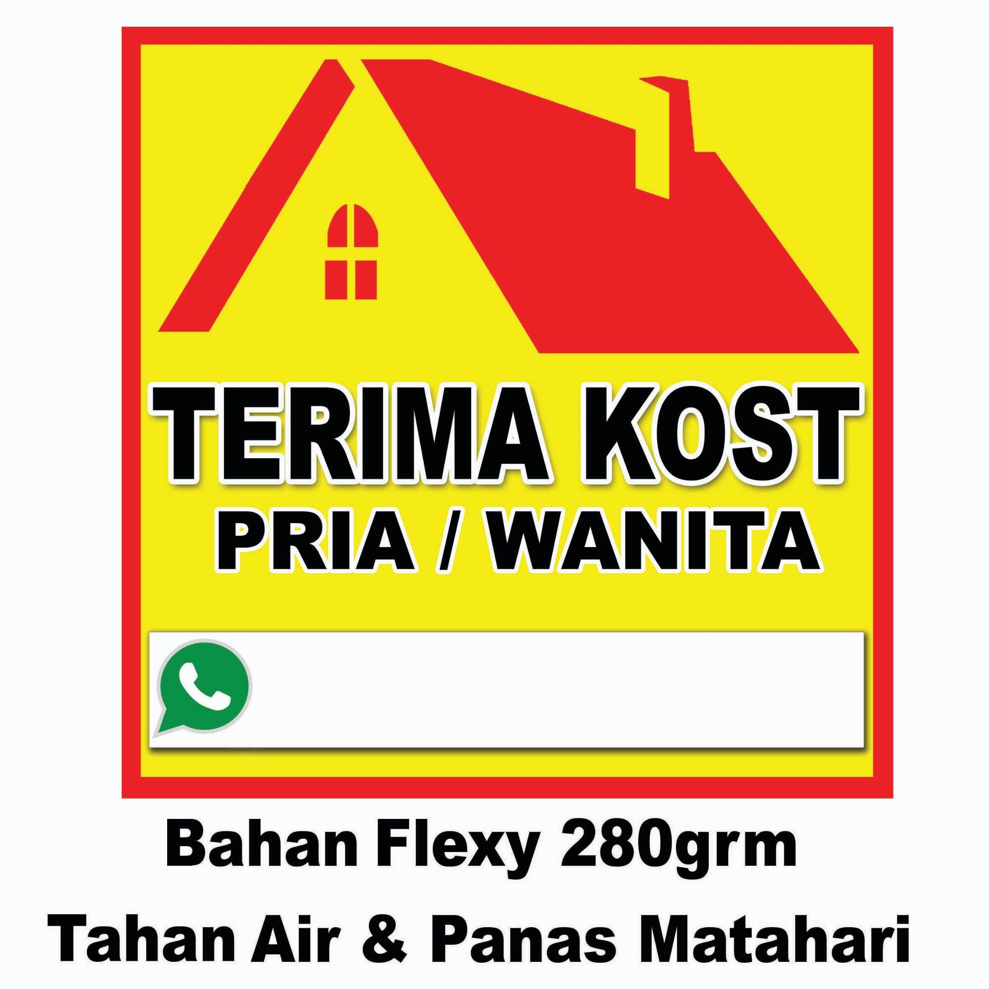 Spanduk Terima Kost Pria dan Wanita | Lazada Indonesia