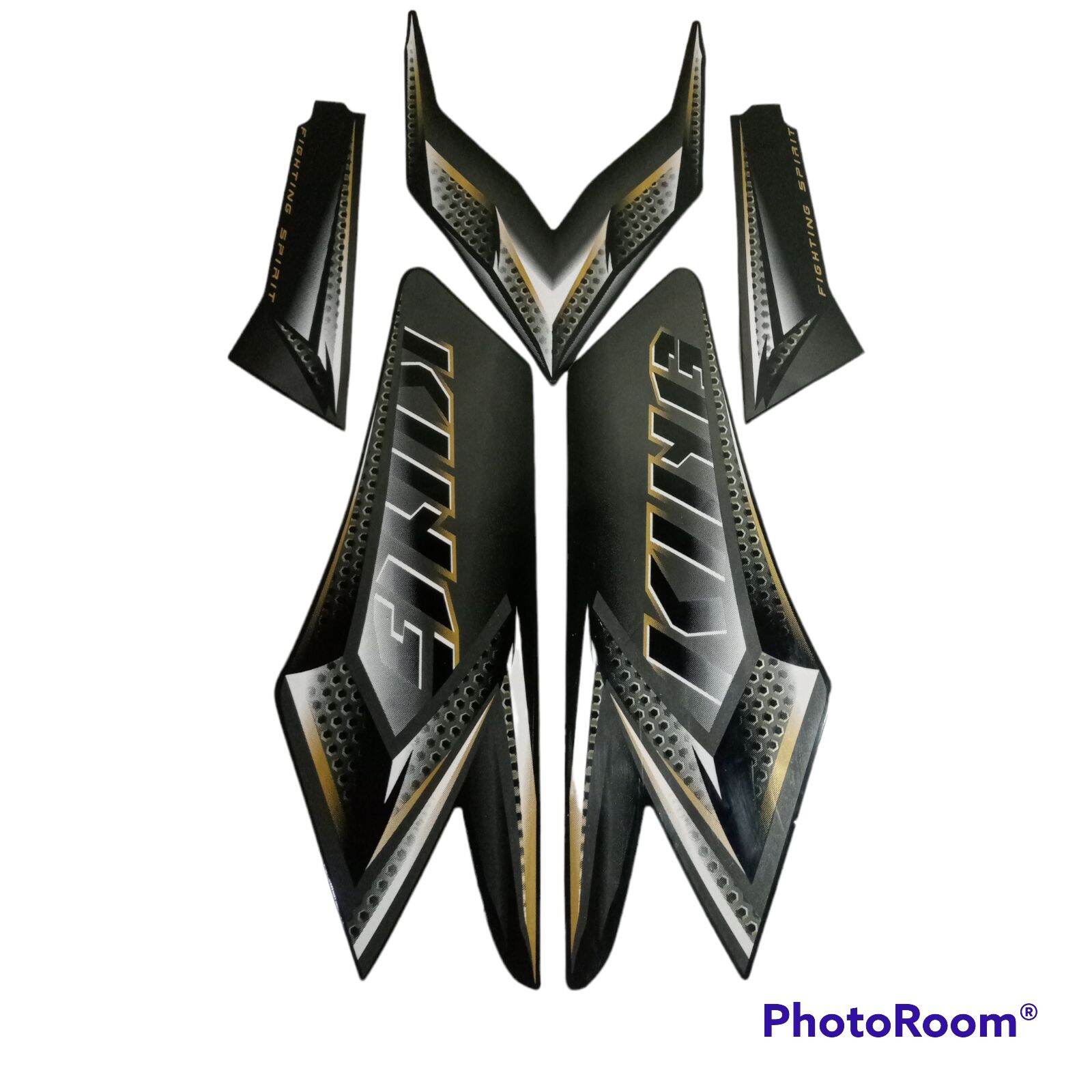 STRIPING RX KING 2008 HITAM SATU SET EMBLEM TIMBUL+STIKER OK DAN ...