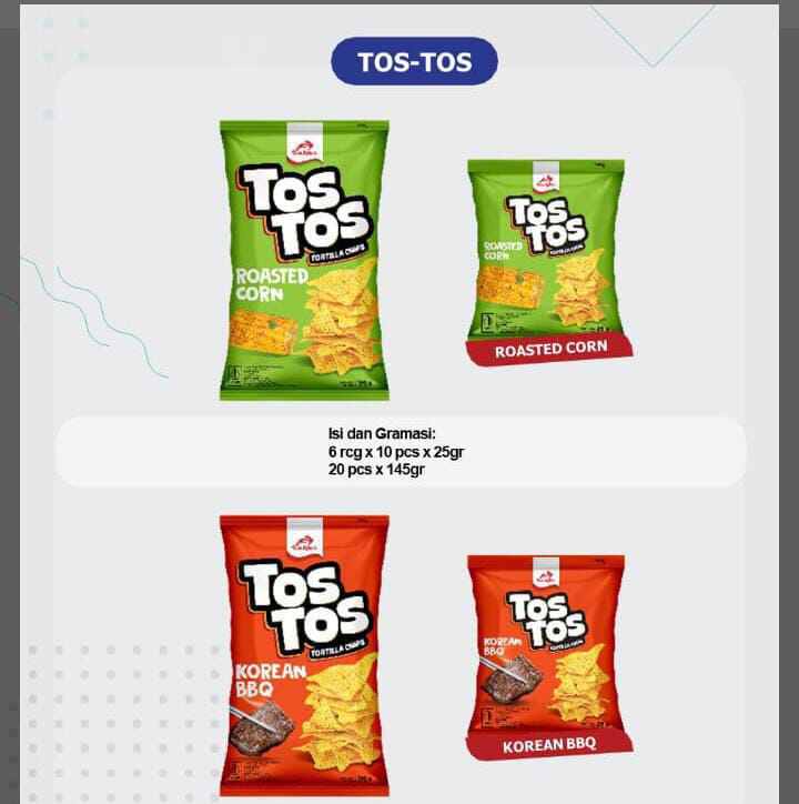 Tos-tos Tortila chips rosted corn 25g dua kelinci- varian renteng ...