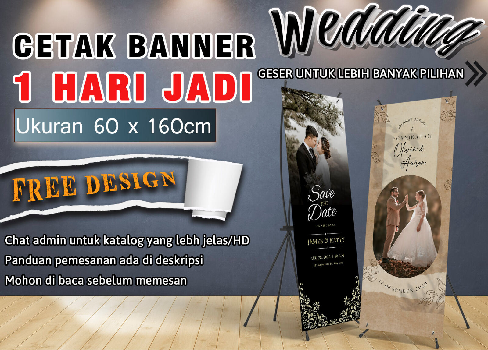 Cetak X Banner Wedding Baner Nikahan | Lazada Indonesia