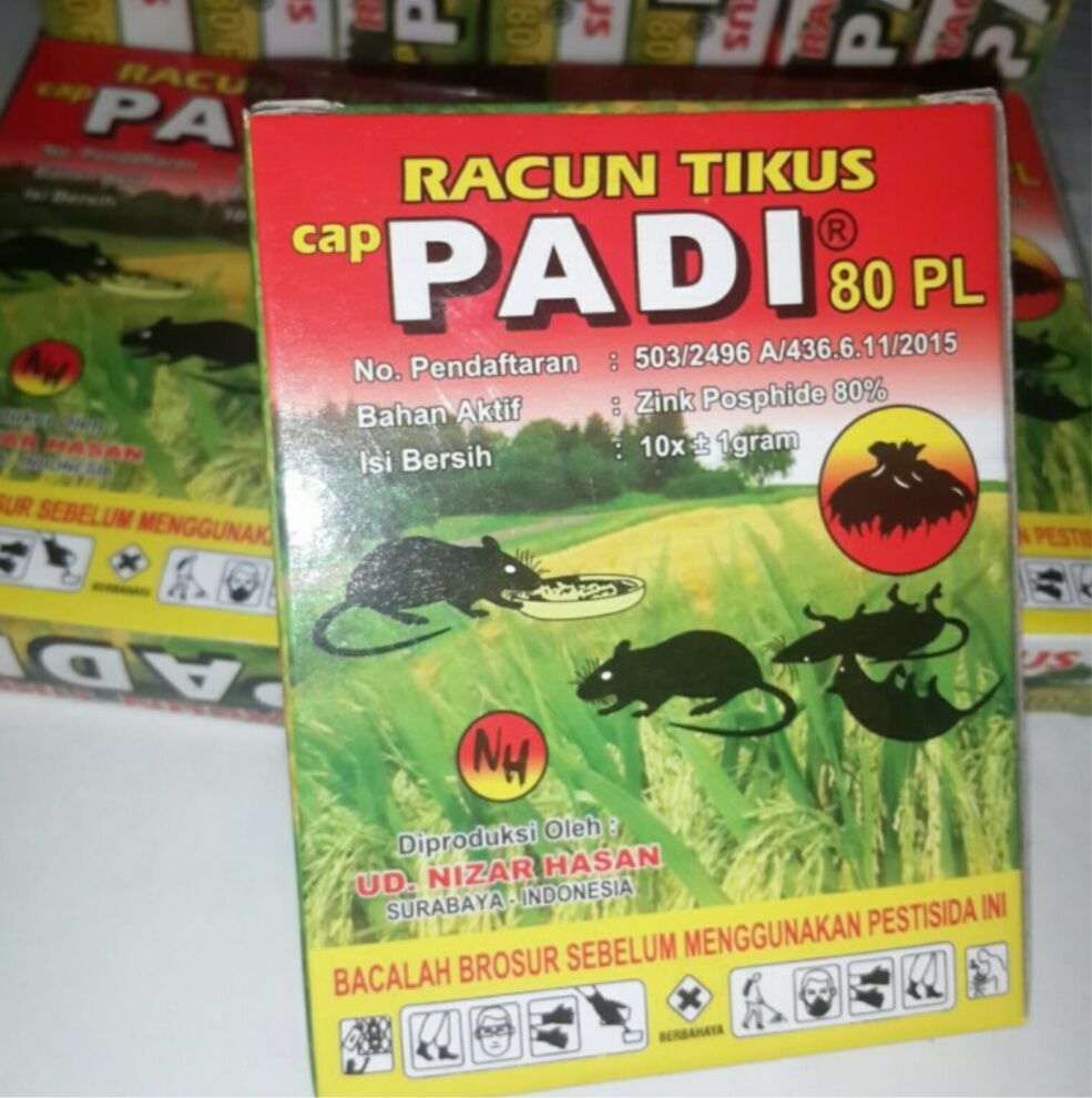 RACUN TIKUS SERBUK / RACUN TIKUS PADI 80 PL ( 1 PAK ISI 10 PCS ...