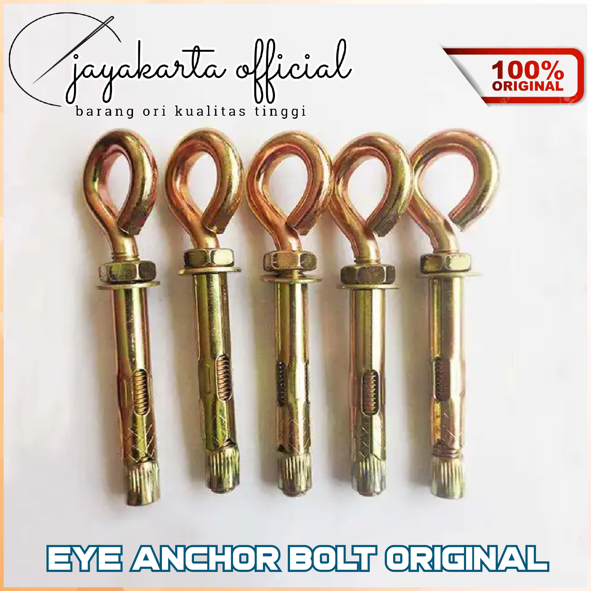 Eye anchor dynabolt 12mm 10mm 8mm anchor bolt Gold original | Lazada ...