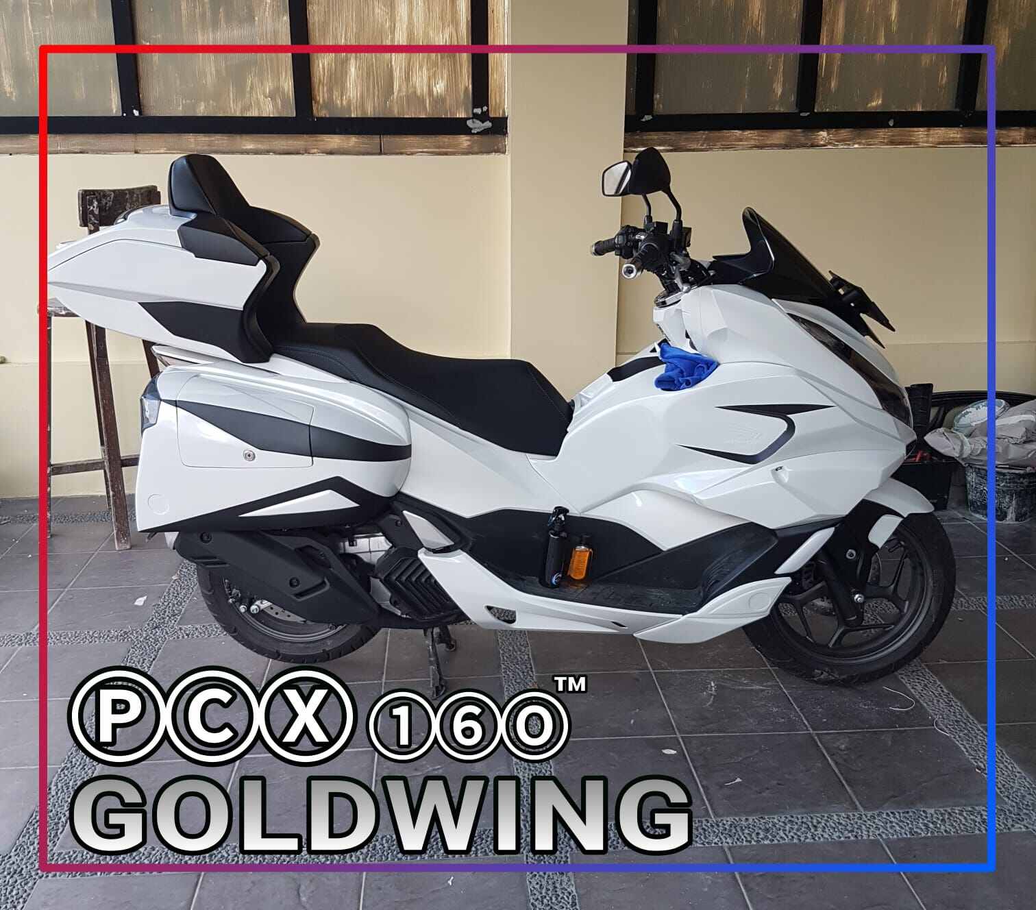 Modifikasi variasi aksesoris Honda PCX 160 model goldwings | Lazada ...