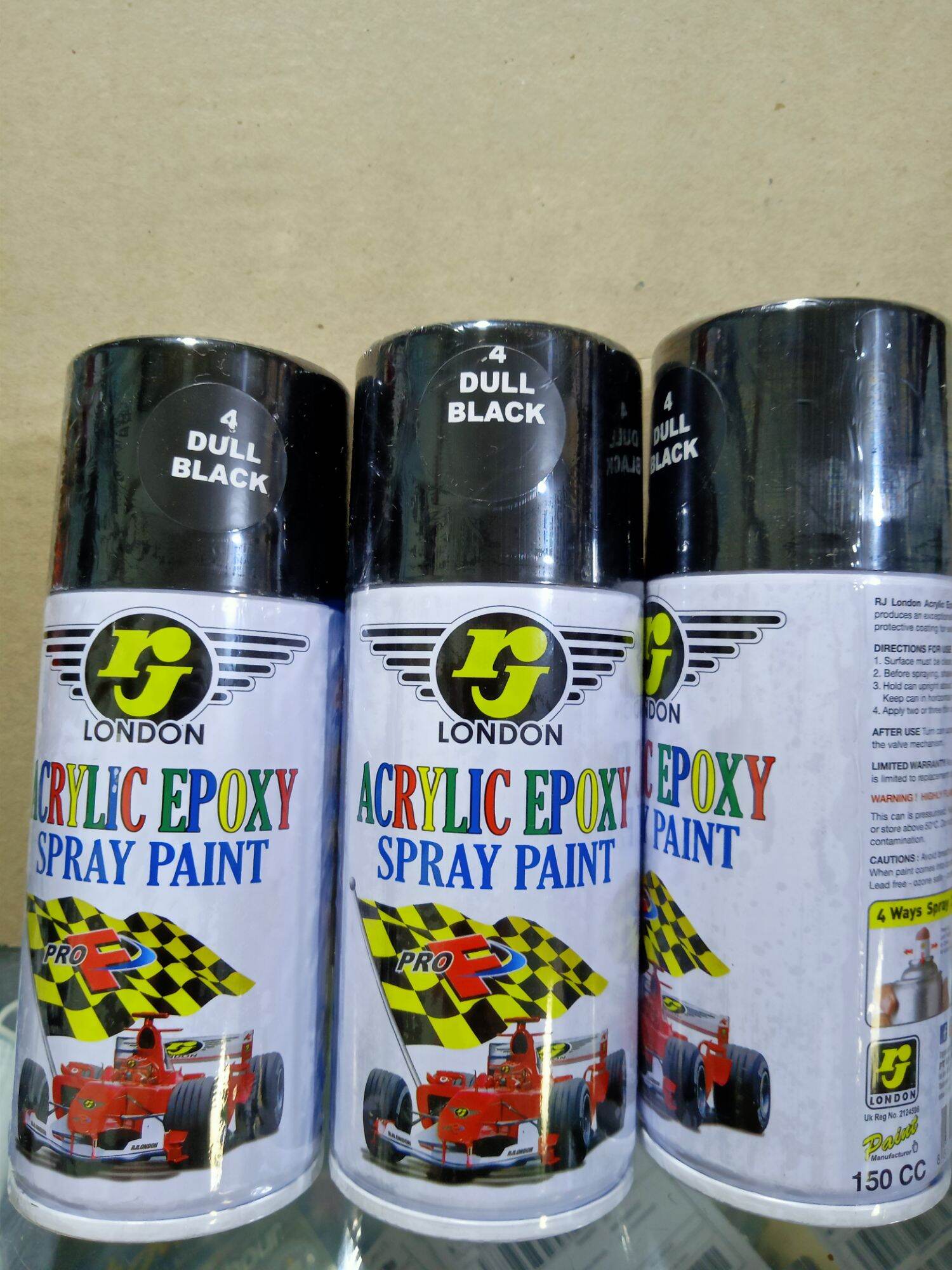 Pilok/Pylok/Pilox Cat Semprot RJ Hitam Doff / Dull Black (4) Hitam Dop ...